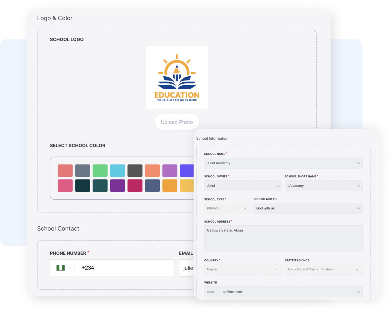Online School Academic Manager, Report Card Builder, & Fee Management System | SAFSIMS